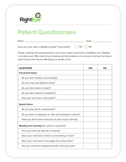 RightEye Assessment – Tri Valley Optometry